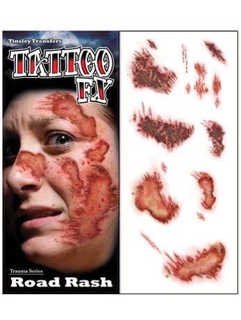 Road Rash Temporary Tattoos - Angels Fancy Dress