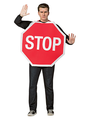 Adult Stop Sign Costume - Angels Fancy Dress
